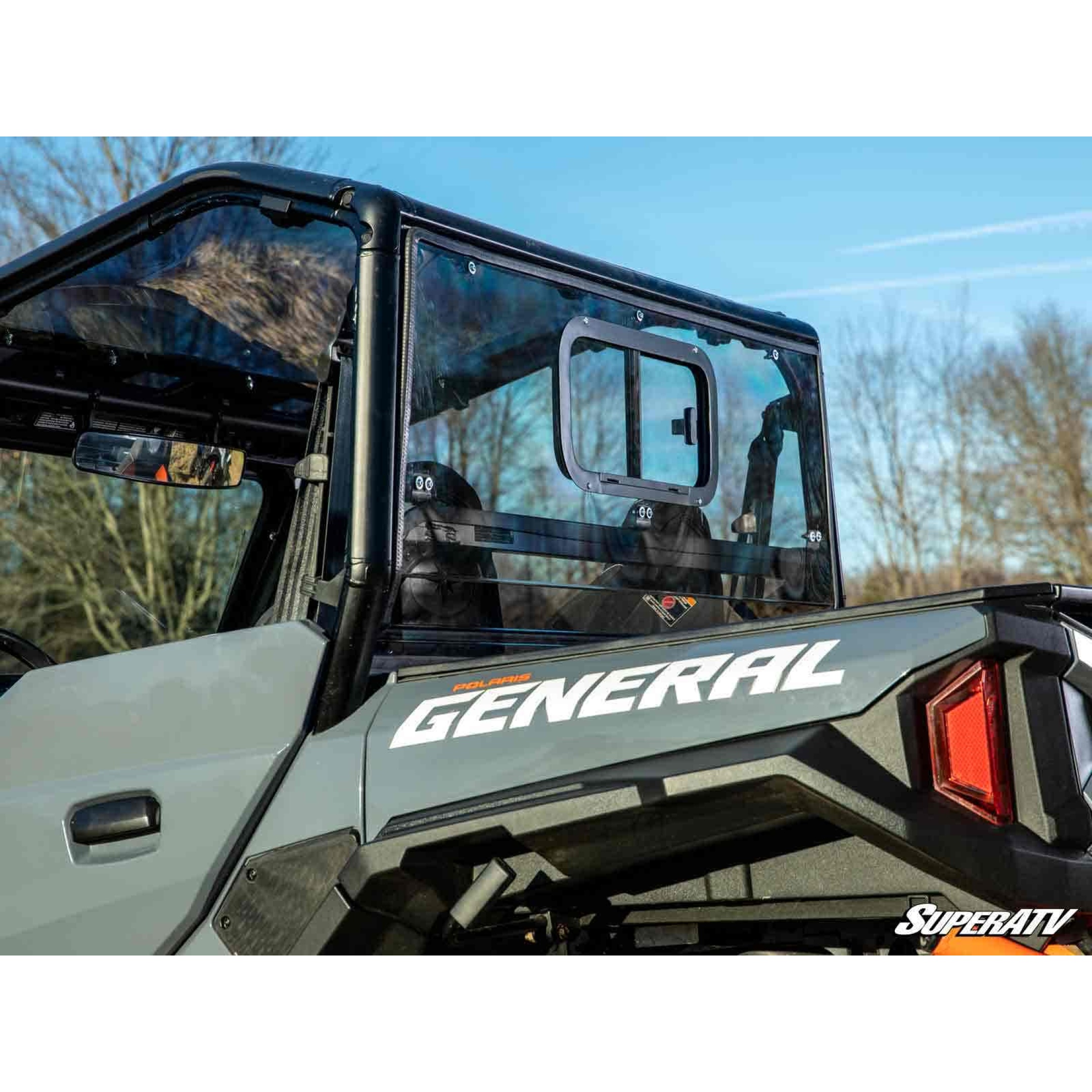 Polaris General 1000 Sliding Rear Windshield - Grayson Motorsports
